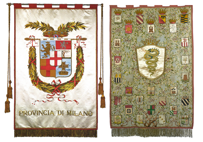 Lo stemma e il gonfalone della Provincia e della Città metropolitana di ...