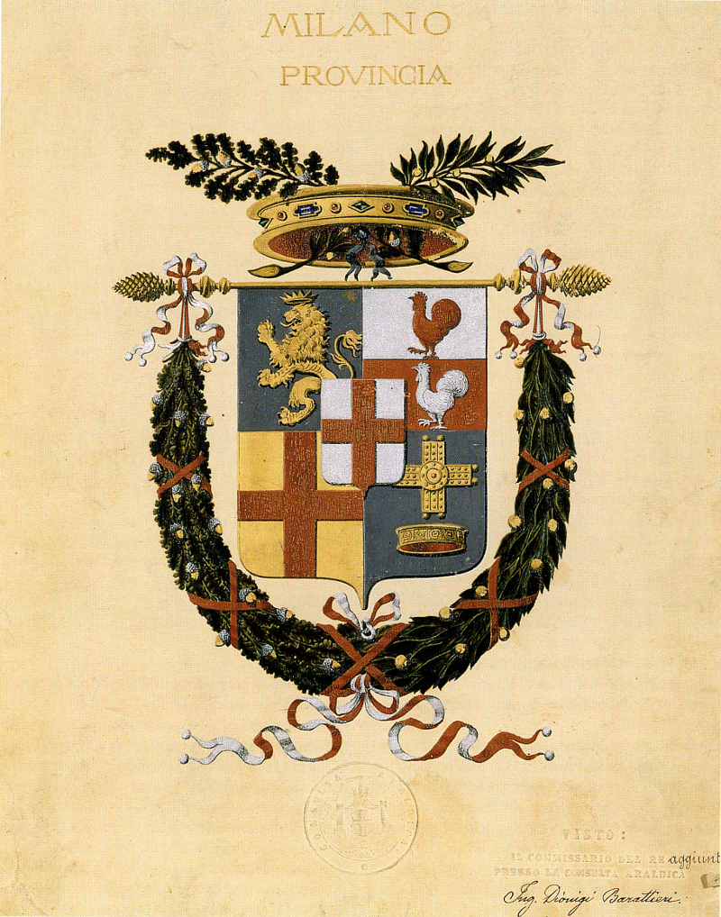 Lo stemma e il gonfalone della Provincia e della Città metropolitana di ...