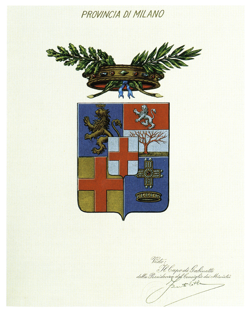 Lo stemma e il gonfalone della Provincia e della Città metropolitana di ...